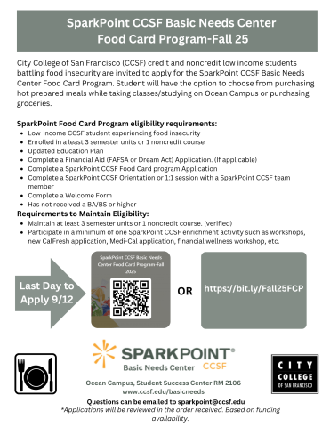 SparkPoint CCSF Basic Needs Center | CCSF